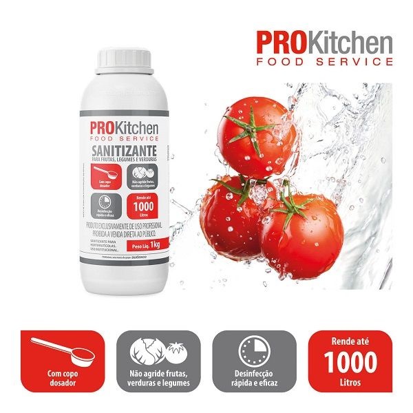 Sanitizante para Verduras e Legumes Prokitchen 1 KG 1 UN Audax - Gimba
